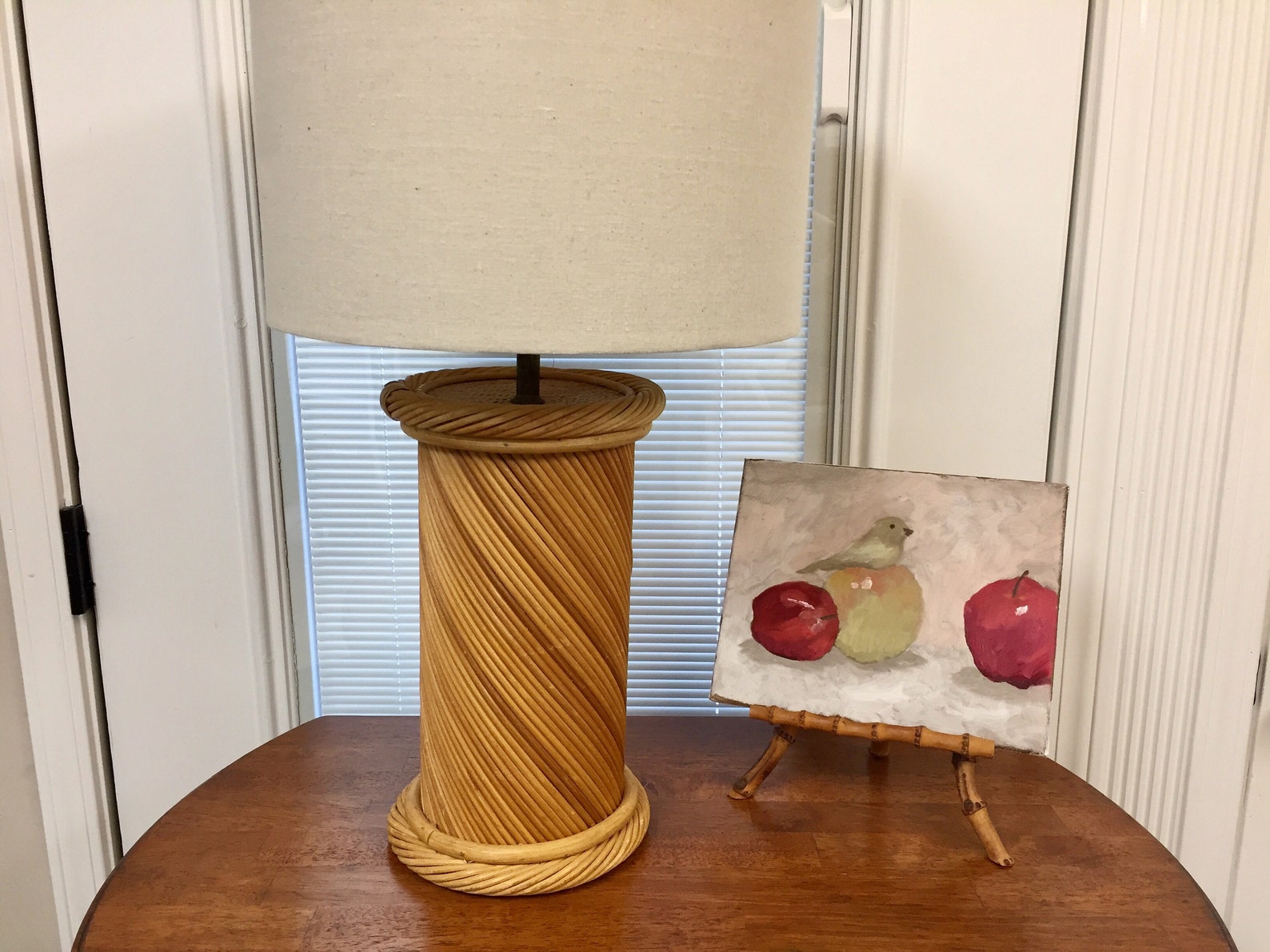 Pencil Reed Table Lamp Vintage Bamboo Tiki MCM Vintage Column - Etsy