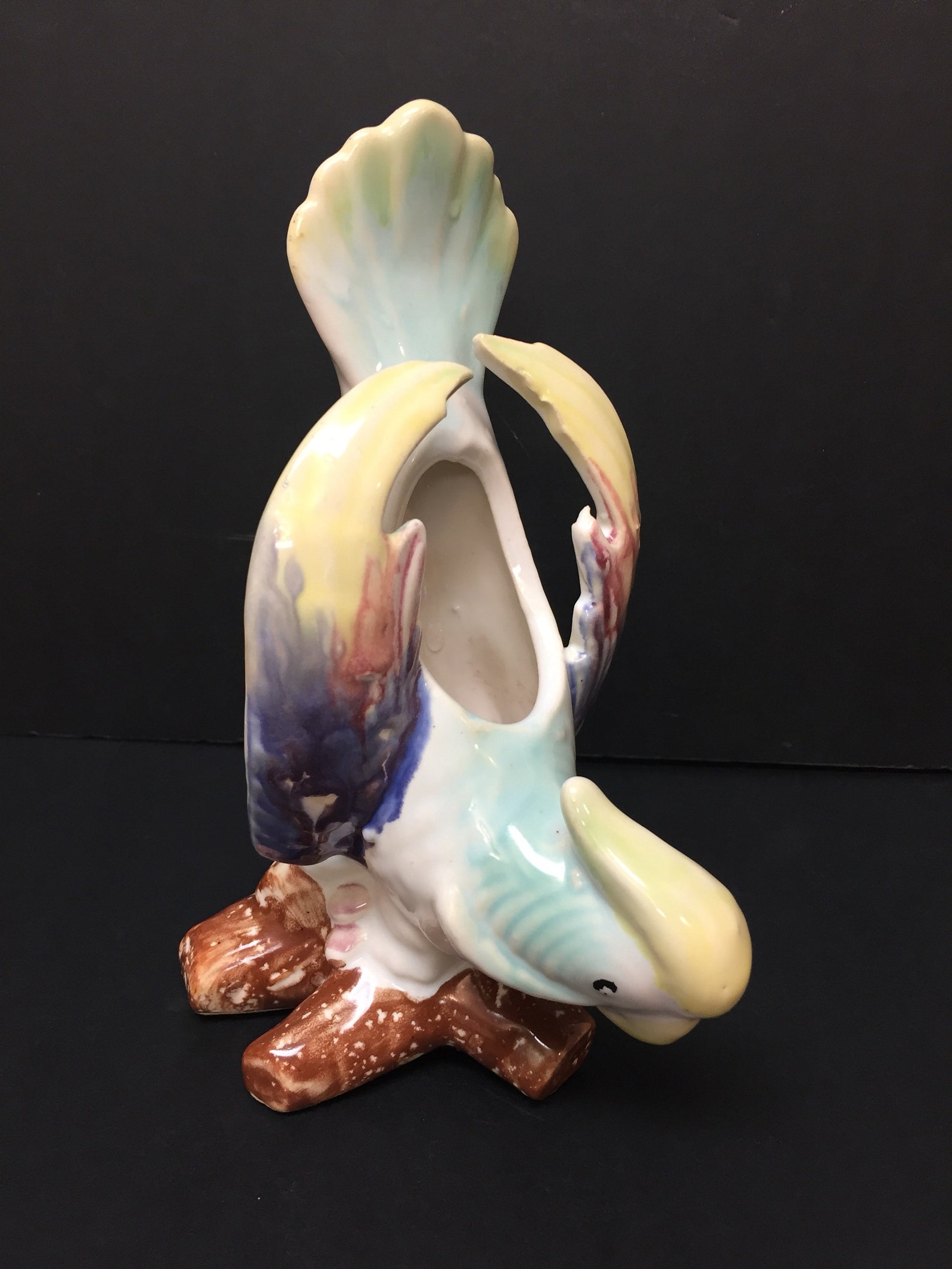 Ceramic Parrot Bird Wall Pocket Planter Vintage Pottery Vase - Etsy