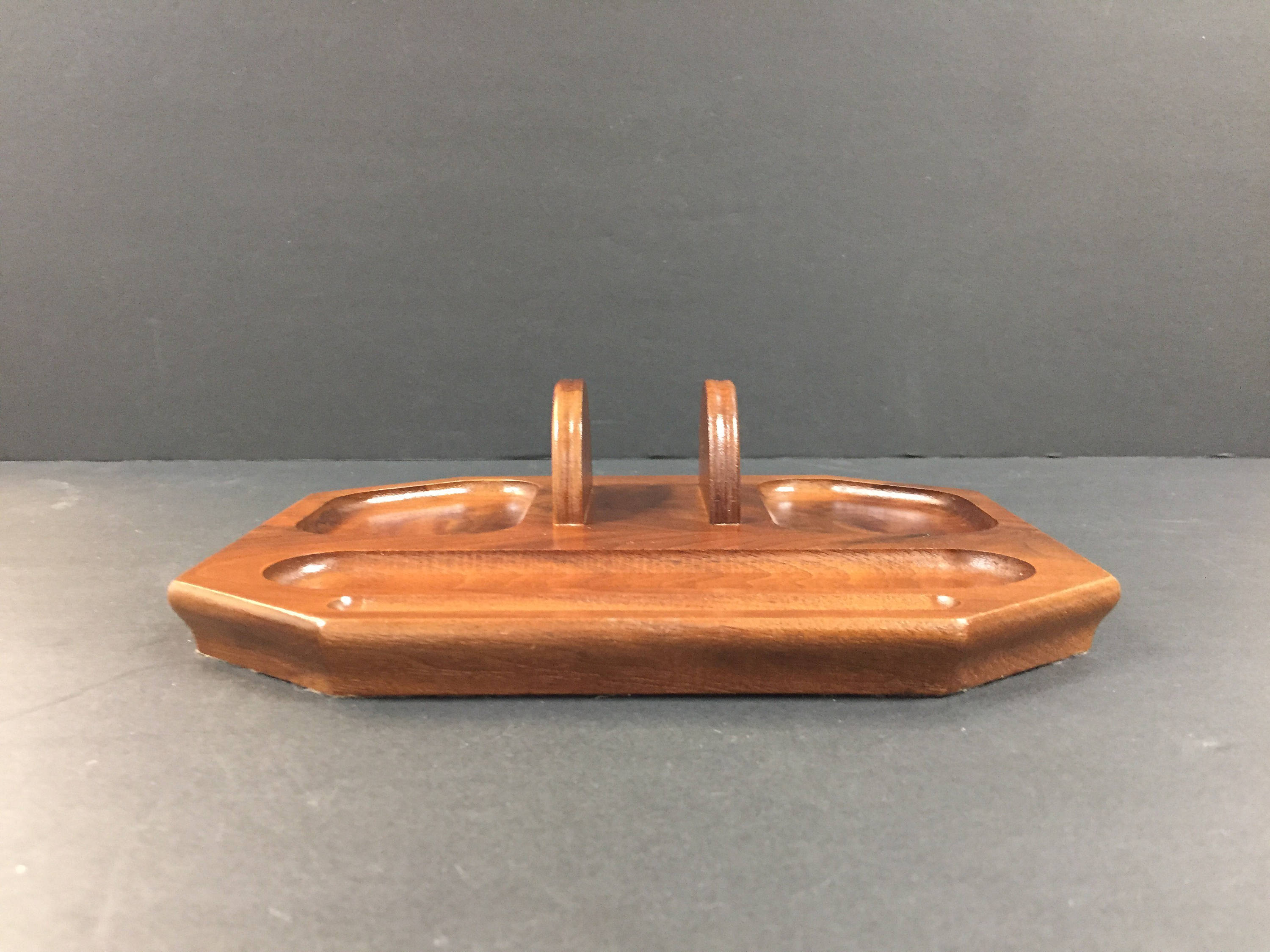 Men's MCM Wood Valet Tray Decatur Co Jewelry Watch Dresser Organizer ...