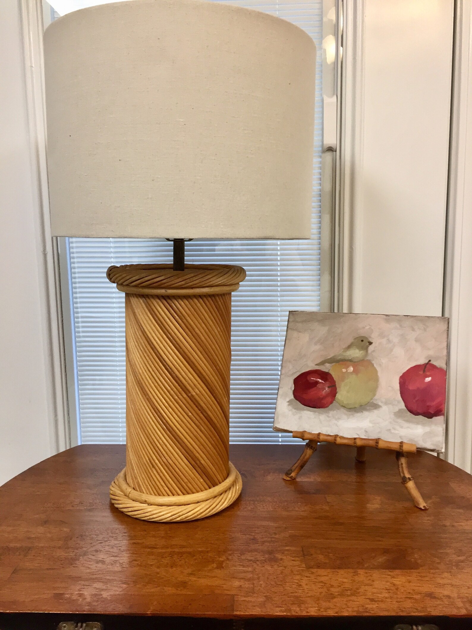 Pencil Reed Table Lamp Vintage Bamboo Tiki MCM Vintage Column - Etsy