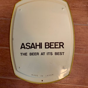ASAHI Lager Beer Metal Serving Tray Advertising Sign Japan Logo Wall ...