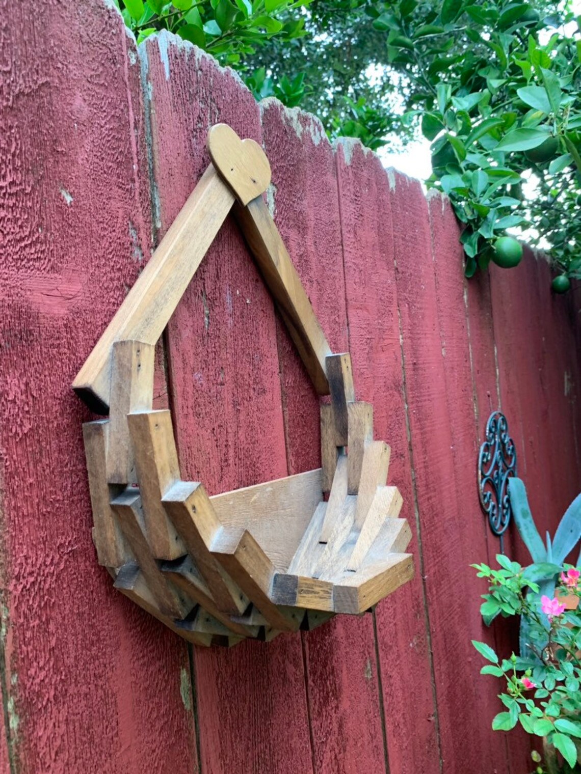 MCM Wood Planter Wall Mount Plants Garden Patio Inside Outside - Etsy