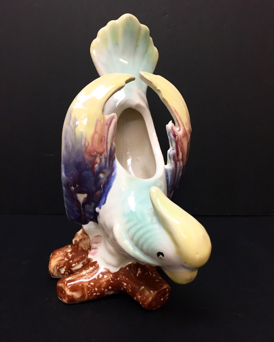 Ceramic Parrot Bird Wall Pocket Planter Vintage Pottery Vase - Etsy