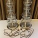 Pair Monumental Glass Chrome Totem Column Table Lamps Pierre Cardin ...
