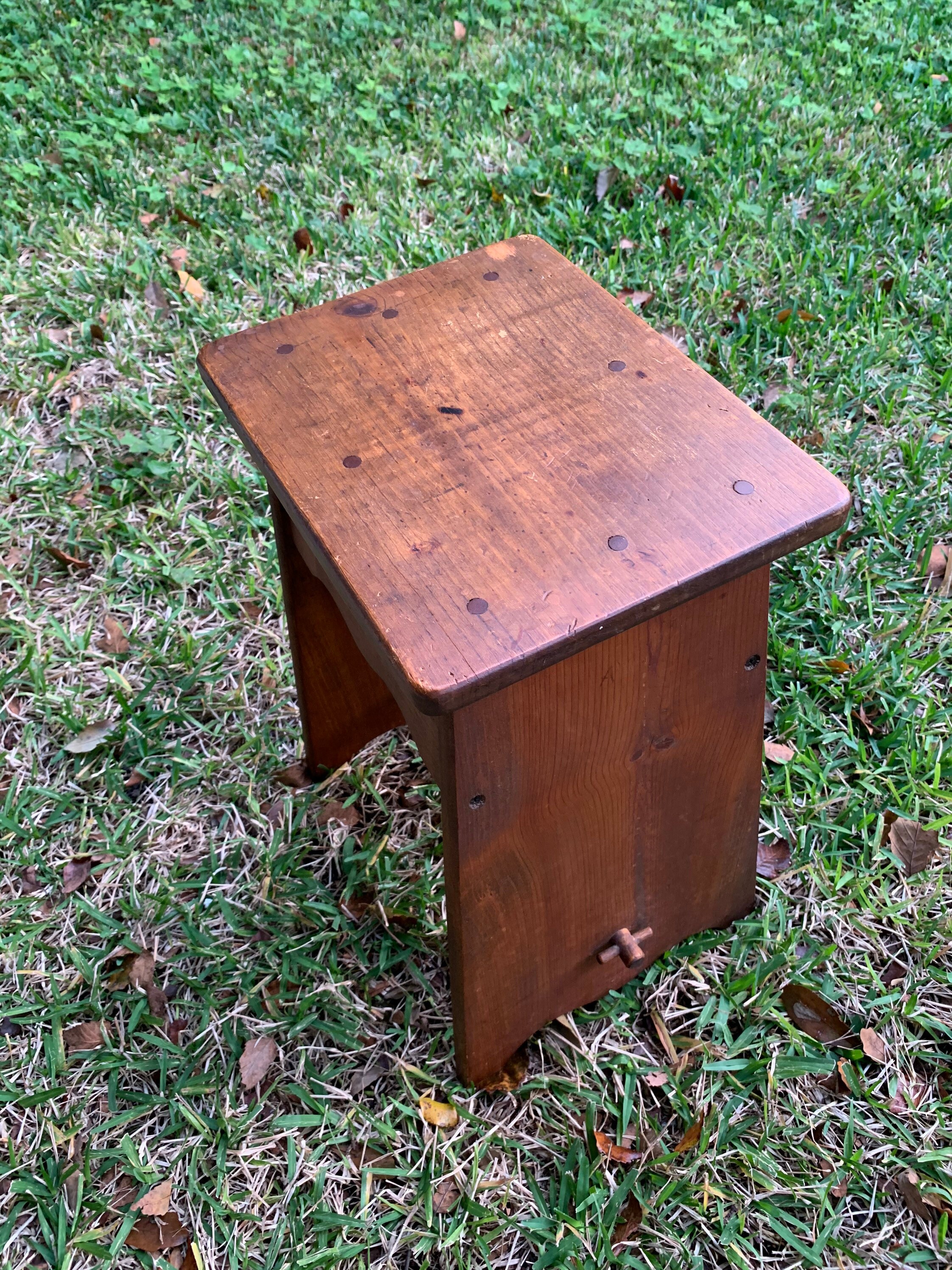 Primitive Wood Bench Stool Rustic Boho Farmhouse Antique - Etsy