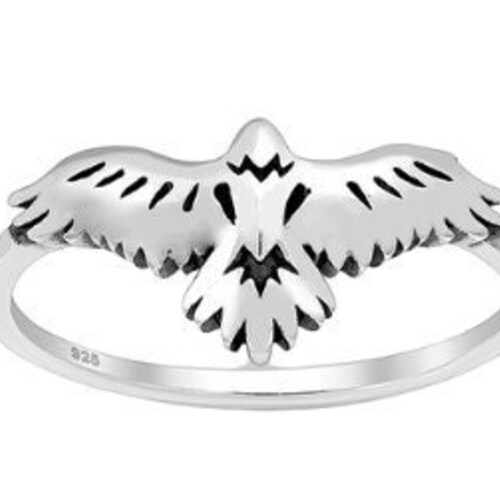 Vintage Sterling Silver Eagle Bird Ring Size 8 - Etsy