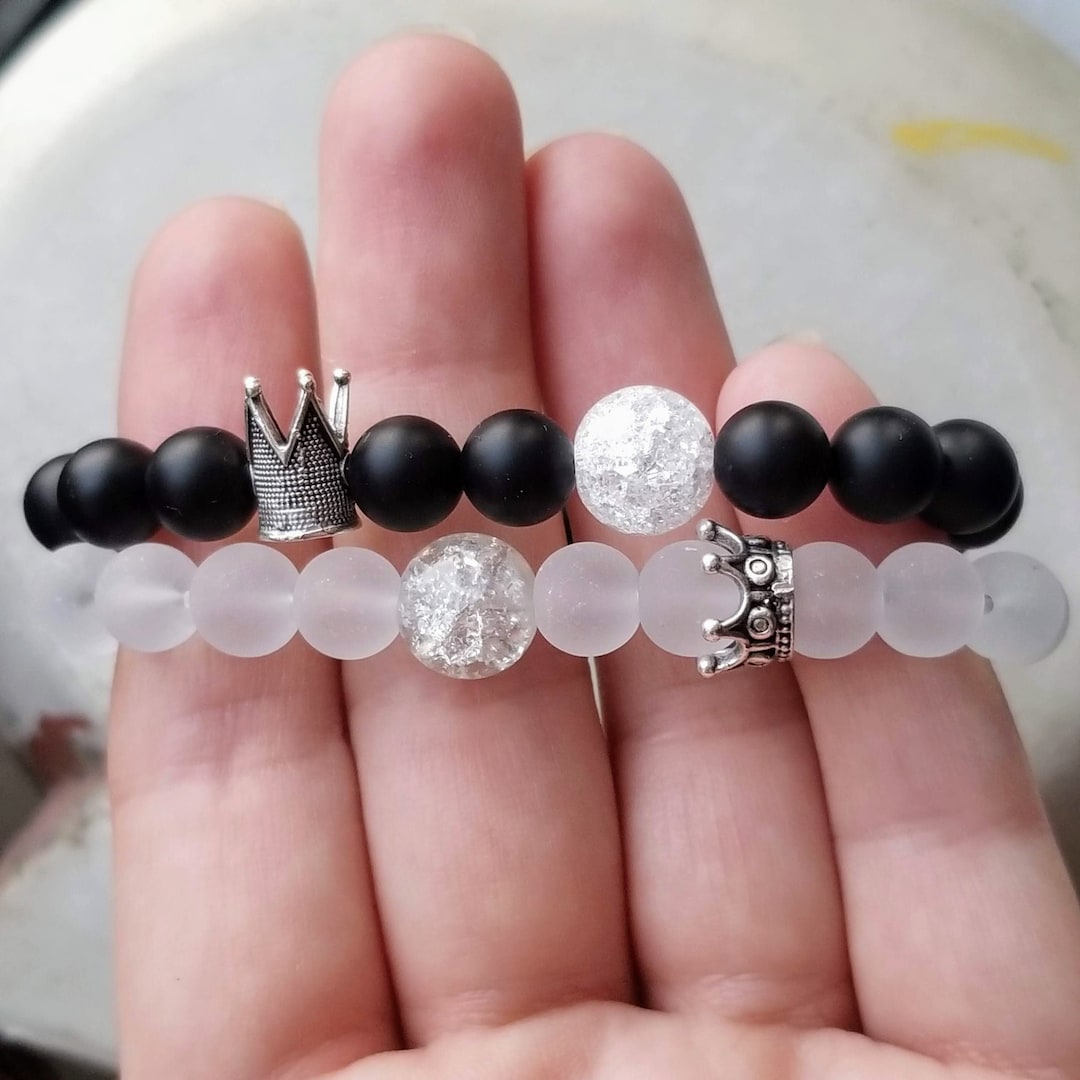 Silver Couples Bracelet Relationship Bracelets Couples Jewelry Wedding ...