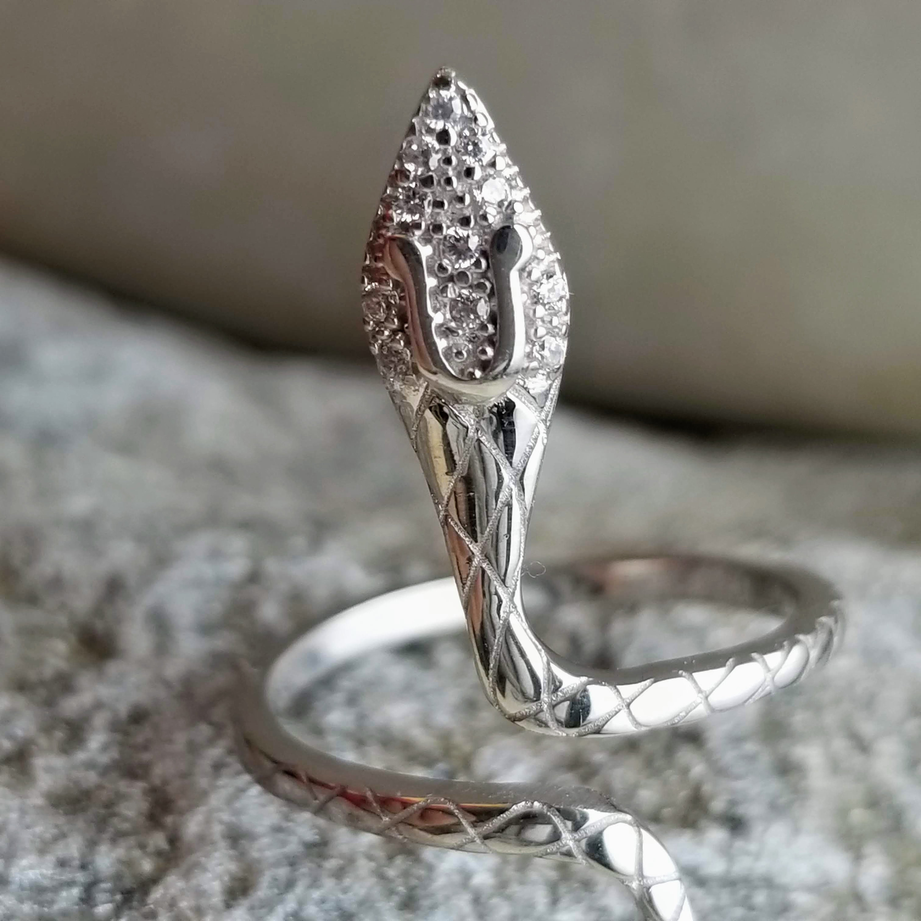 Snake Ring 925 Sterling Silver Adjustable Adjustable Ring | Etsy