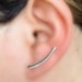 Sterling Silver Bar Ear Climbers, Minimalist Sterling Silver Ear Bars ...