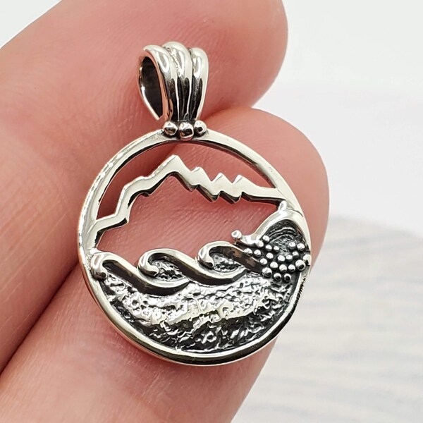 Ocean and Mountain Ring - Etsy
