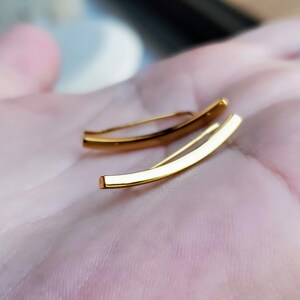 Sterling Silver Bar Ear Climbers, Minimalist Sterling Silver Ear Bars ...
