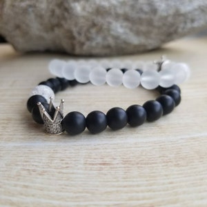 Silver Couples Bracelet Relationship Bracelets Couples Jewelry Wedding ...