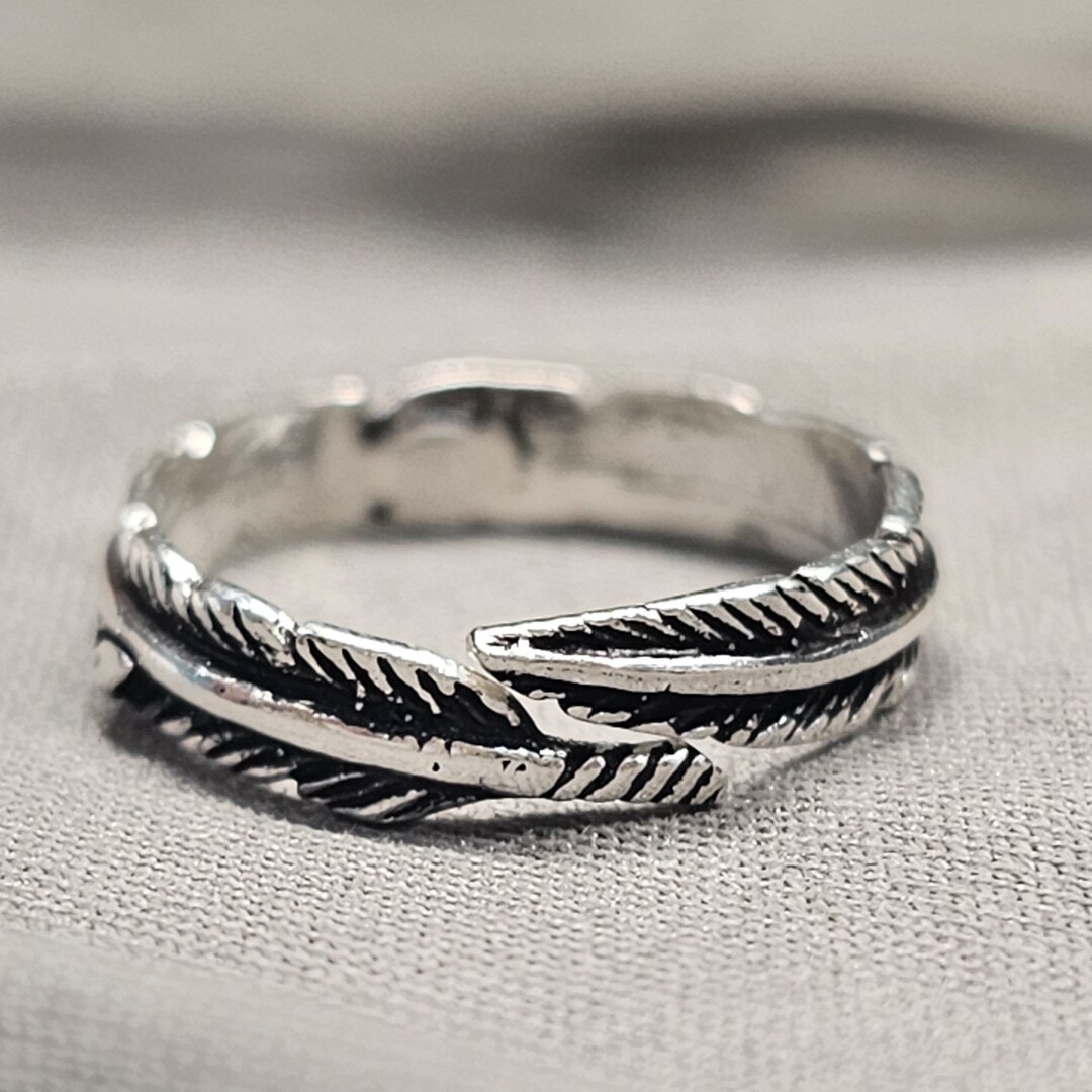 Feather Wrap Silver Toe Ring Summer Toe Ring Adjustable as Gift Midi ...