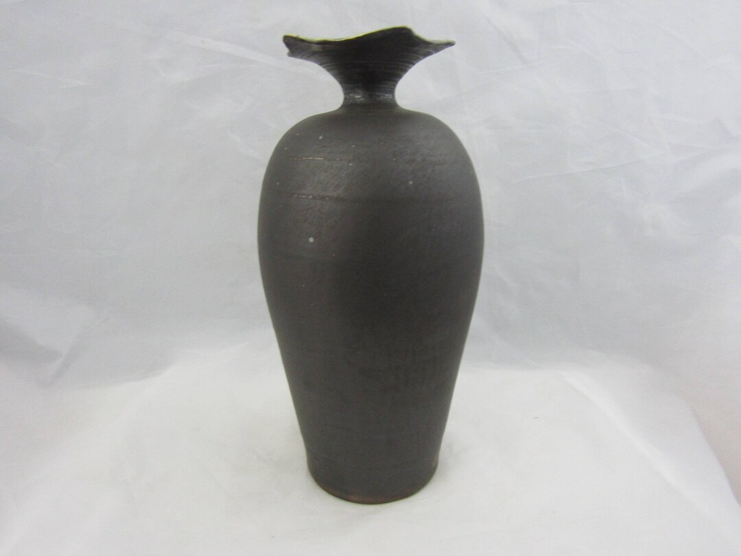 Studio Pottery Vase by Conwy Pottery, Wales. Large Brown Vase With ...
