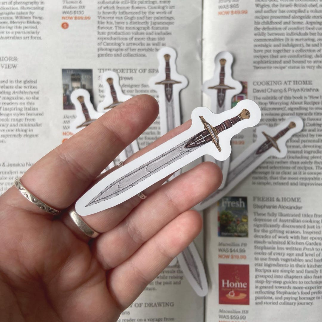 Handmade Sword Vinyl Sticker - Waterproof Die Cut Decal - Etsy