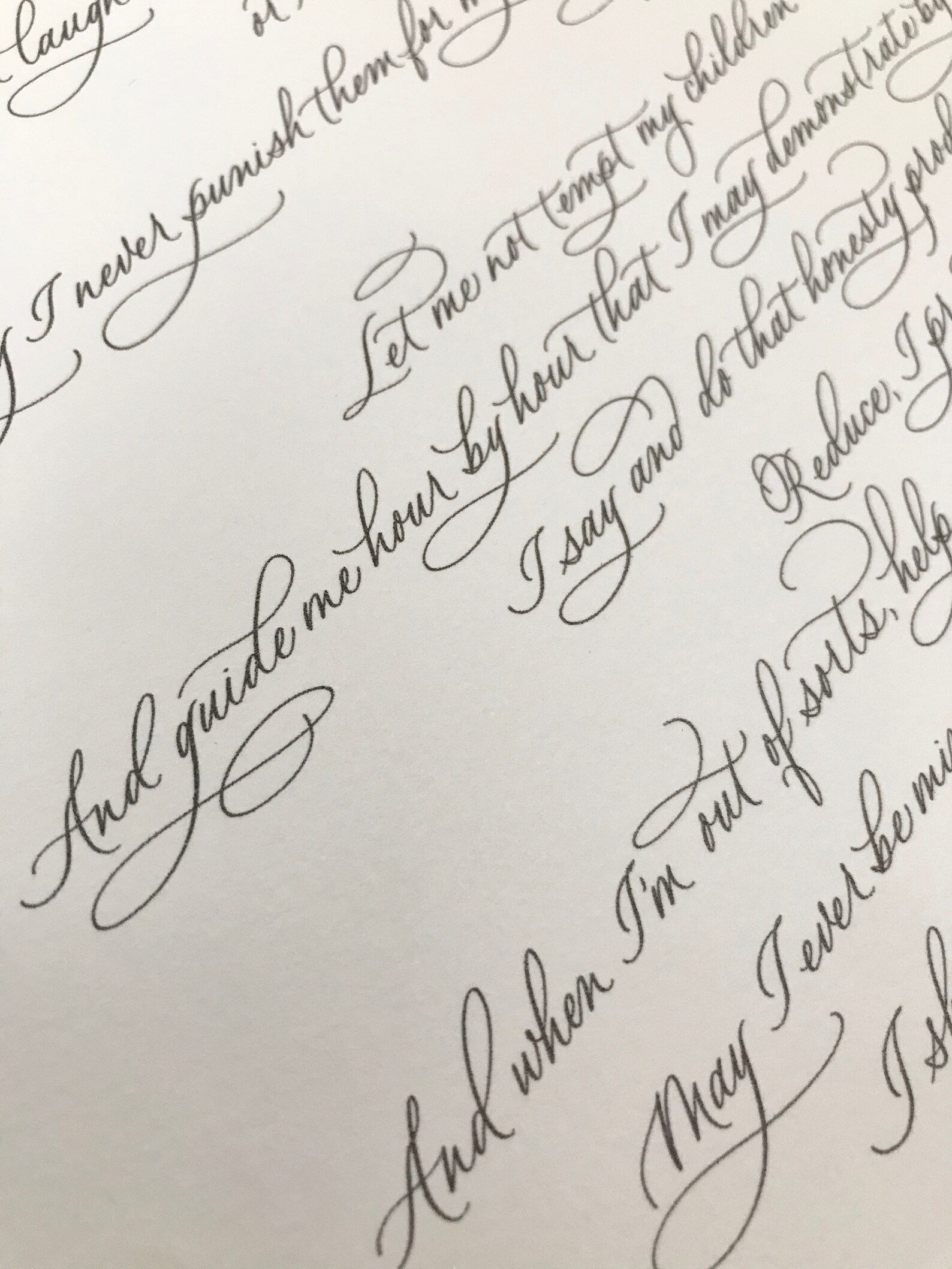 Parent's Prayer in Calligraphy and Watercolor Art Sizes - Etsy