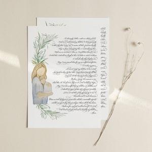 Parent's Prayer in Calligraphy and Watercolor Art Sizes - Etsy