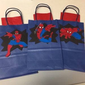 Spider Man Treat Bags/goodie Bags - Etsy