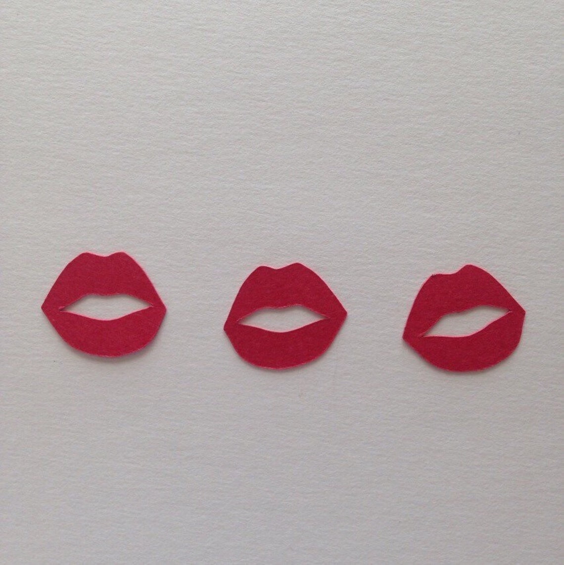 Lips Confetti, Red Lips - Etsy