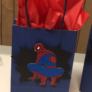 Spider Man Treat Bags/goodie Bags - Etsy