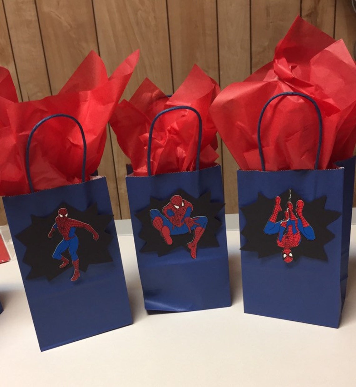 Spider Man Treat Bags/goodie Bags - Etsy