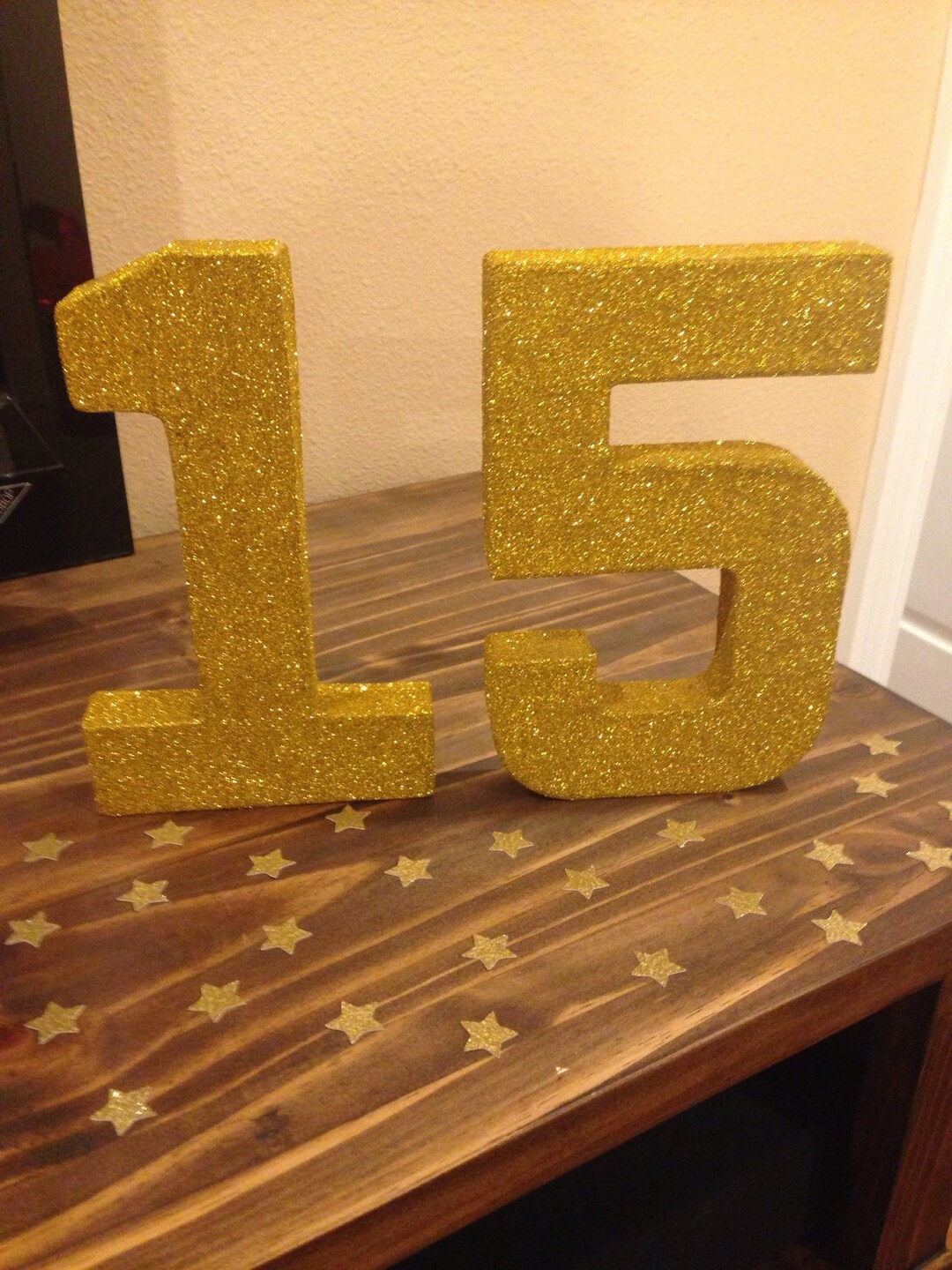 Glittered Number, Glittered Letters, Birthday Glittered Centerpiece ...