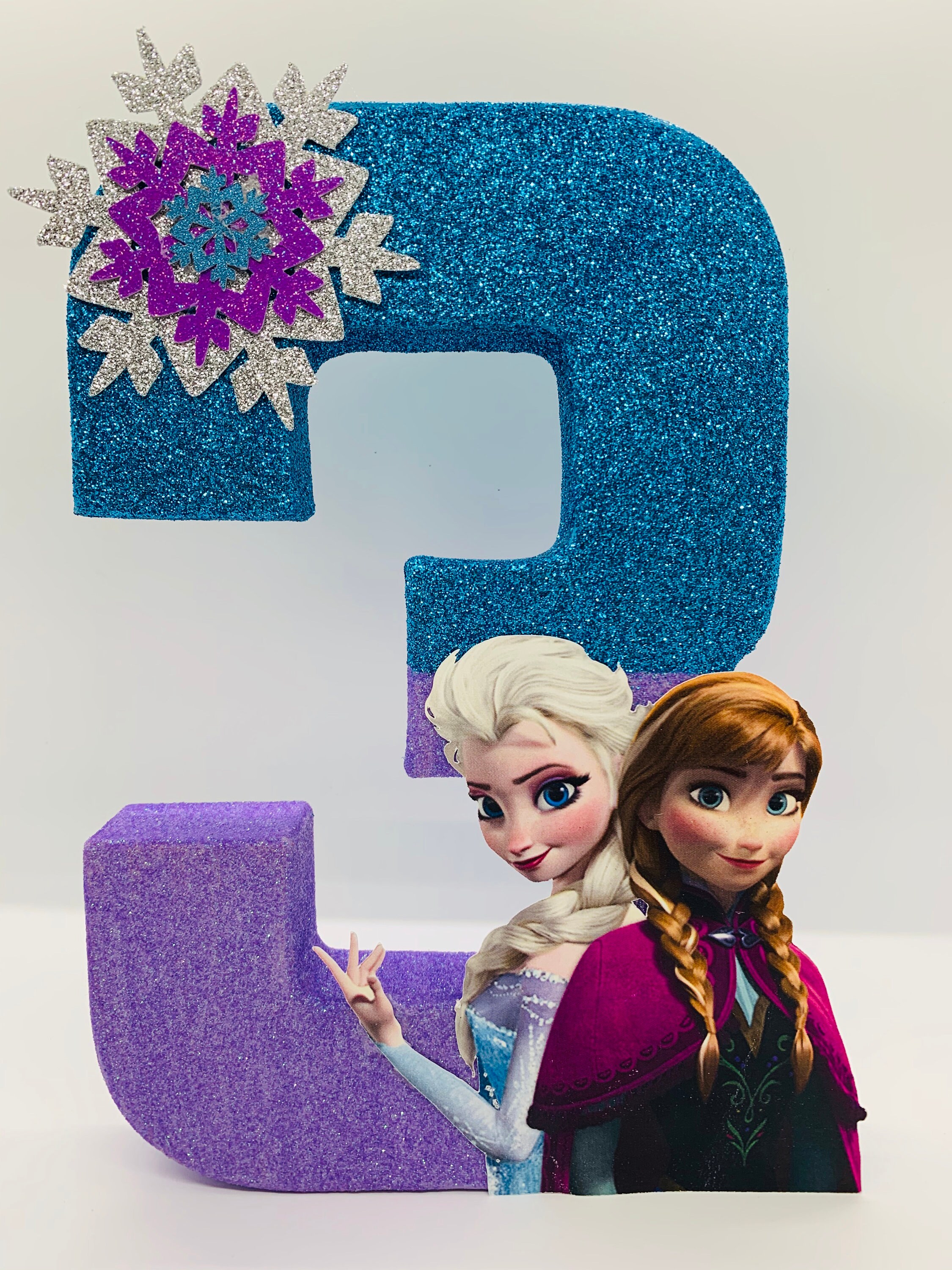 Frozen/elsa&anna Glittered Number/letter Centerpiece - Etsy