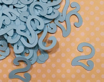 Number Confetti First Birthday Party Decorations Number - Etsy