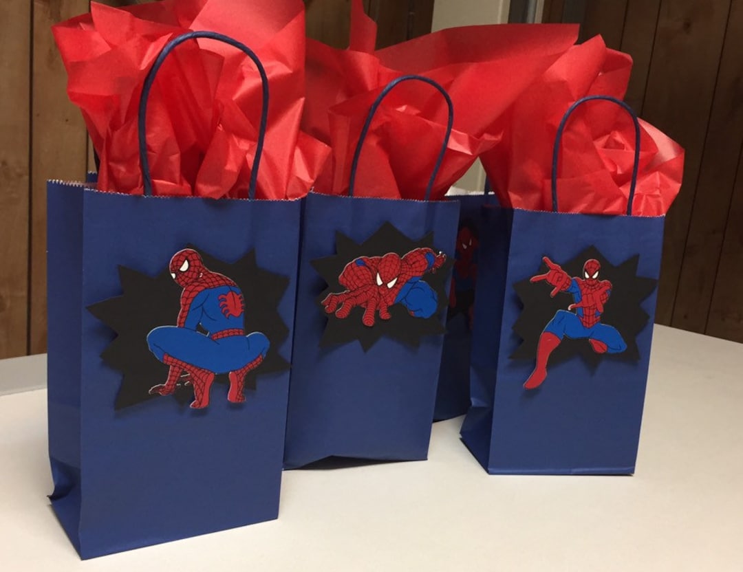 Spider Man Treat Bags/goodie Bags - Etsy