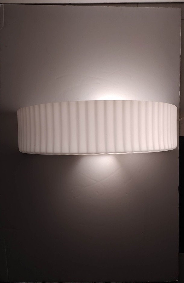 White Glass Wall Light, Bathroom Lighting, Glass Wall Lamp, Wall Lamp ...