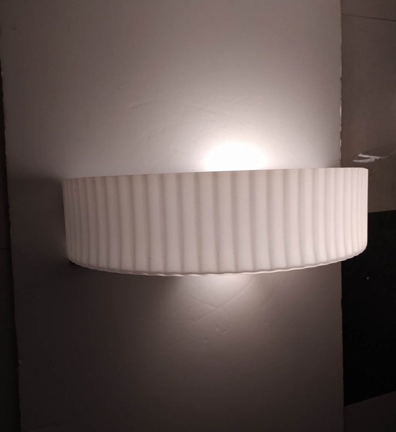 White Glass Wall Light, Bathroom Lighting, Glass Wall Lamp, Wall Lamp ...