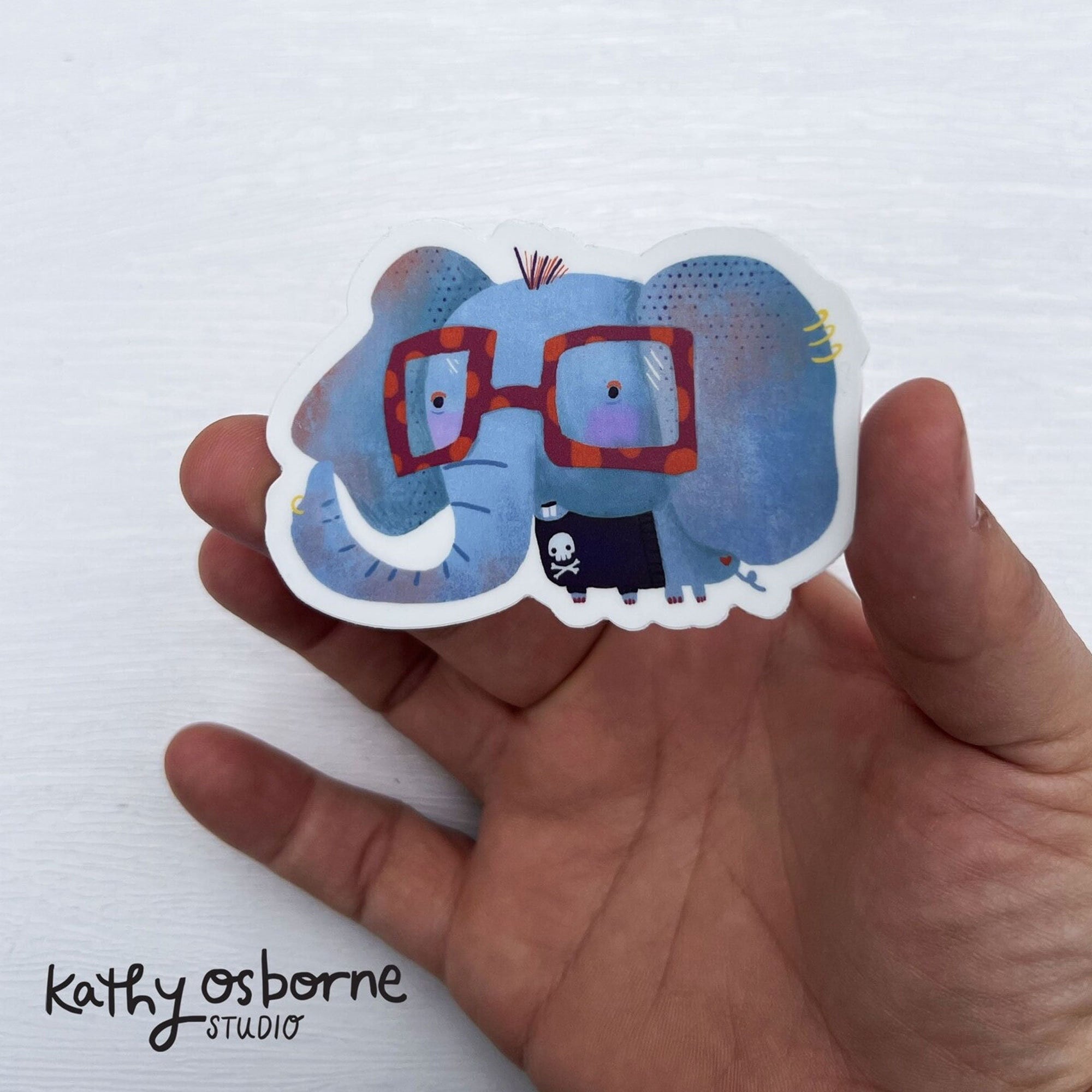 Nerdy Elephant Sticker – Vinyl Die Cut Art - Etsy