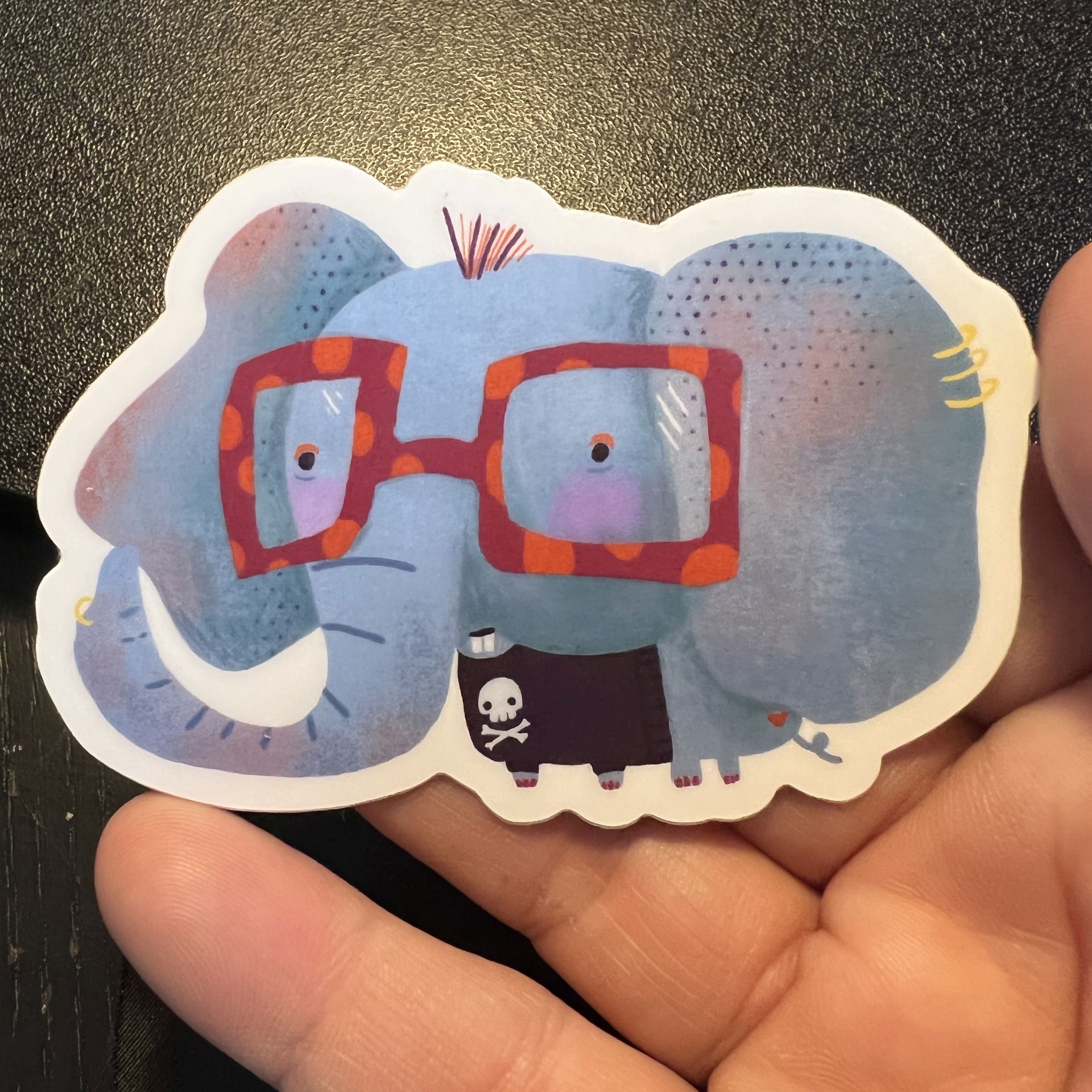 Nerdy Elephant Sticker – Vinyl Die Cut Art - Etsy