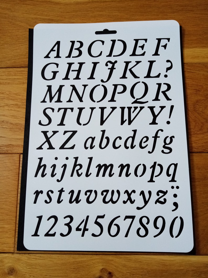 Alphabet Letters Numbers Stencils Reusable A4 Size Painting Draw Card ...