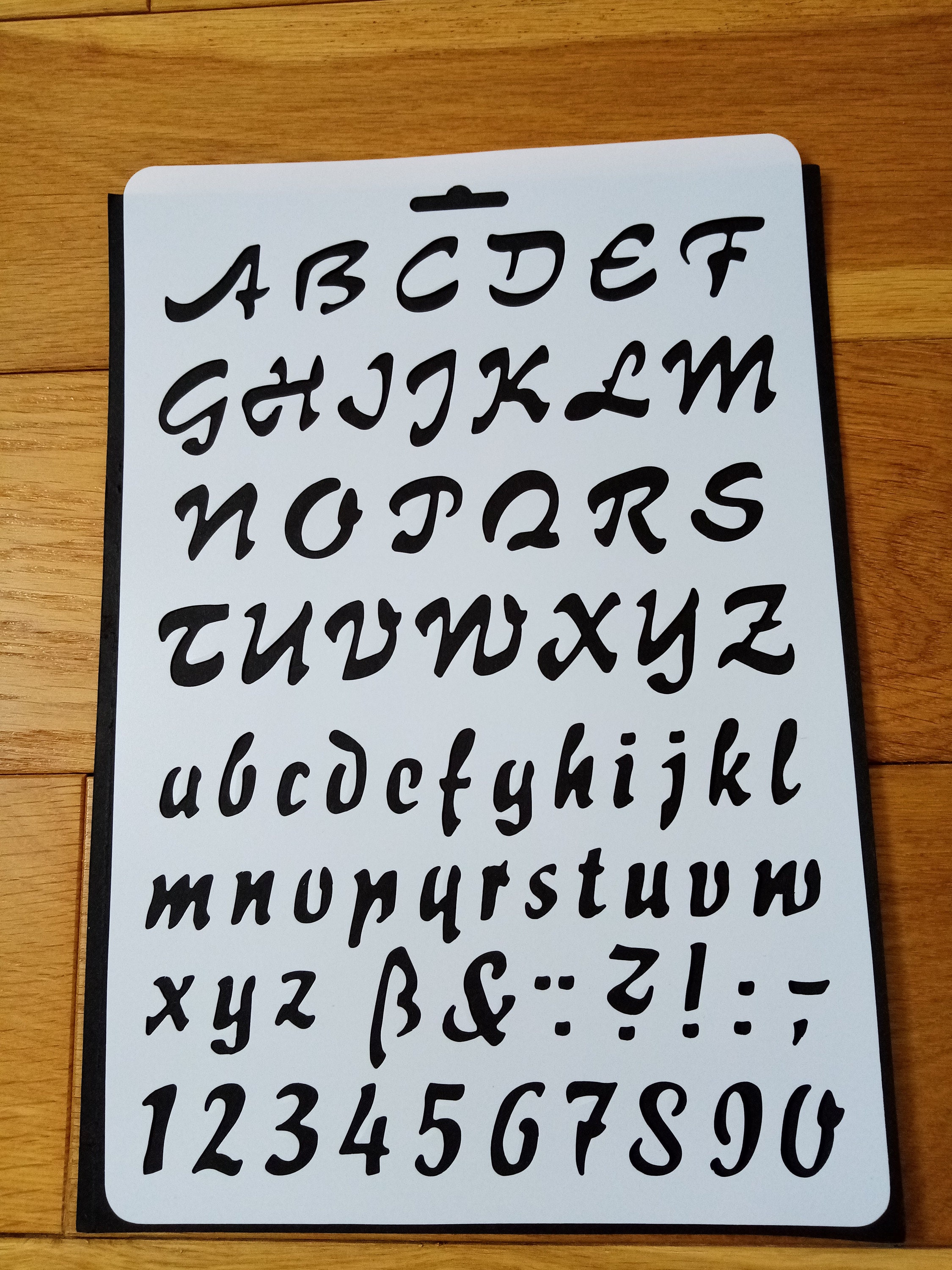 Alphabet Letters Numbers Stencils Reusable A4 Size Painting Draw Card ...