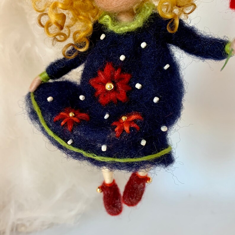 Needle Felted Fairy Waldorf Inspired Christmas Doll Felted - Etsy