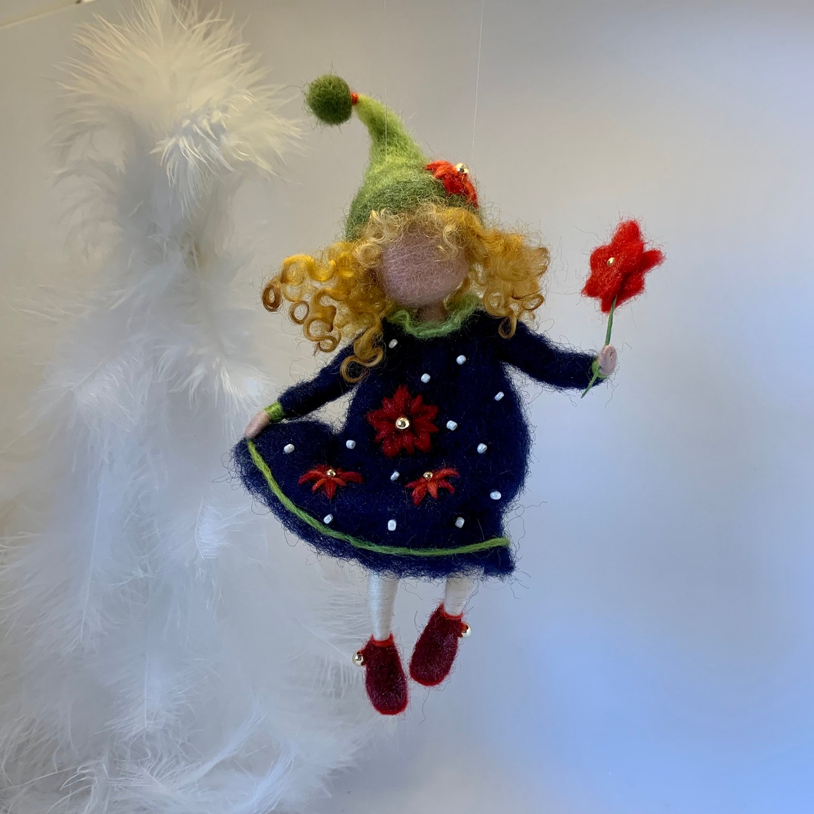 Needle Felted Fairy Waldorf Inspired Christmas Doll Felted - Etsy