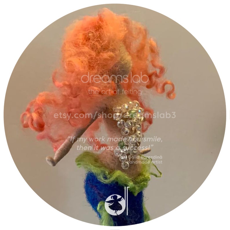 Needle felted mermaid Waldorf inspired Wool doll Art doll | Etsy