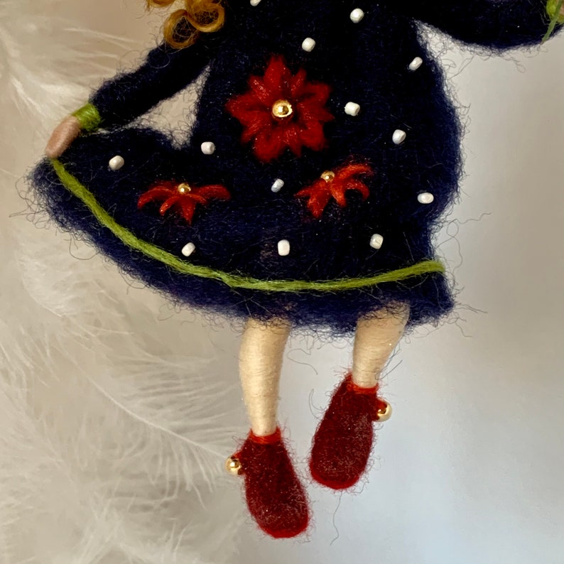Needle Felted Fairy Waldorf Inspired Christmas Doll Felted - Etsy