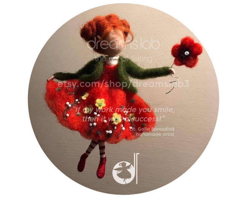 Needle Felted Doll Waldorf Inspired Art Doll Wool Doll | Etsy