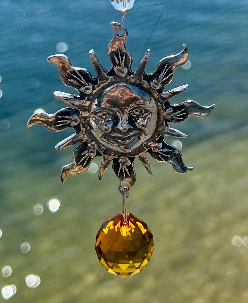 Sun Crystal Suncatcher With Orange Red & Yellow AUSTRIAN CRYSTALS ...
