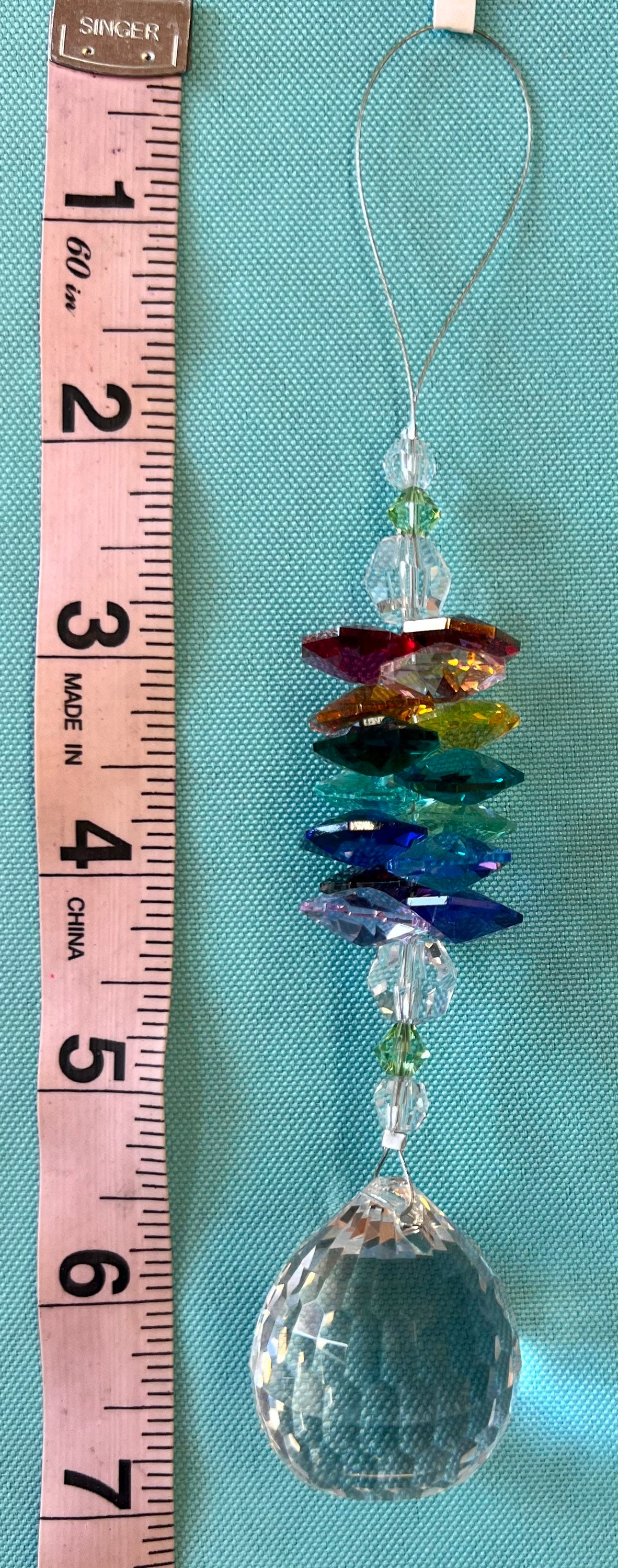 Colorful Crystal Suncatcher With Multi-faceted Crystal Ball Sphere ...