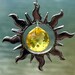 Crystal Suncatcher, Pewter Sun With Yellow Crystal Sphere, High Quality ...