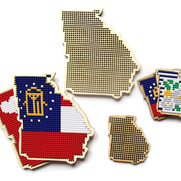 Wooden Map Cross Stitch - Etsy