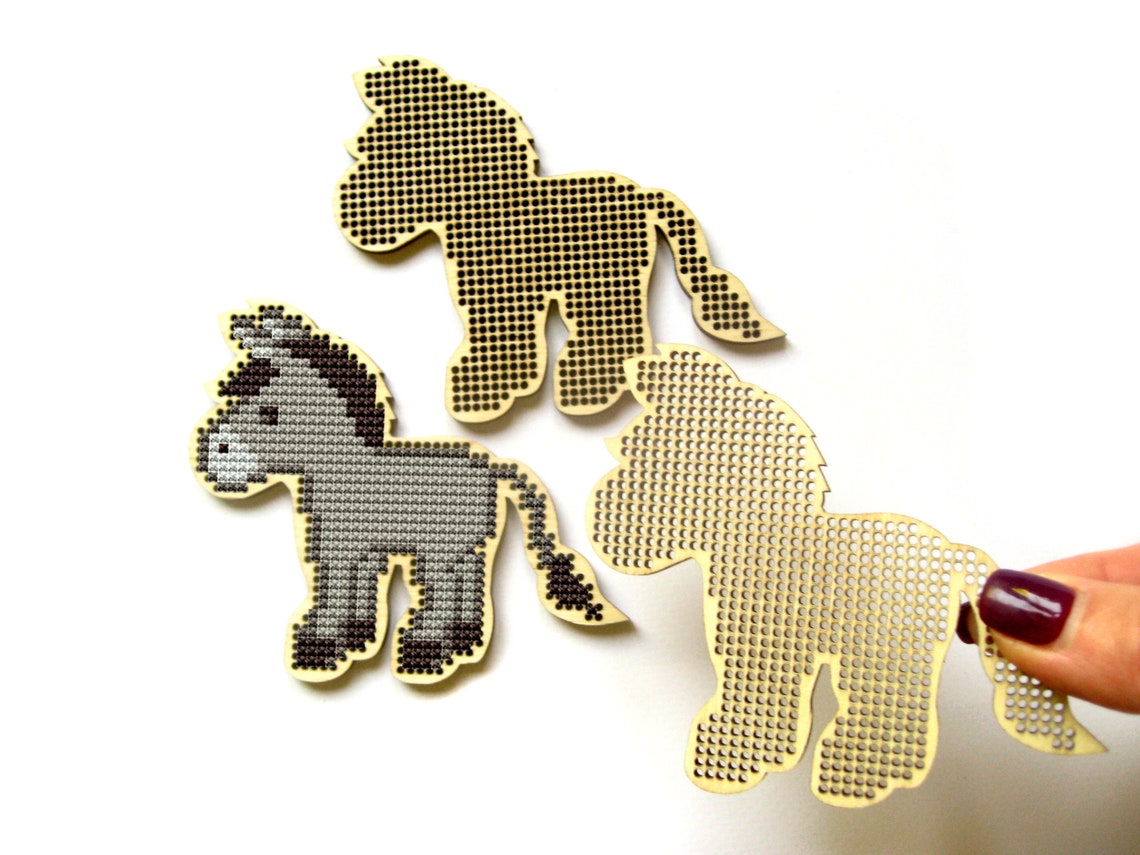 Donkey Cross Stitch Pattern, Donkey Wood Cross Stitch Pattern, Baby ...