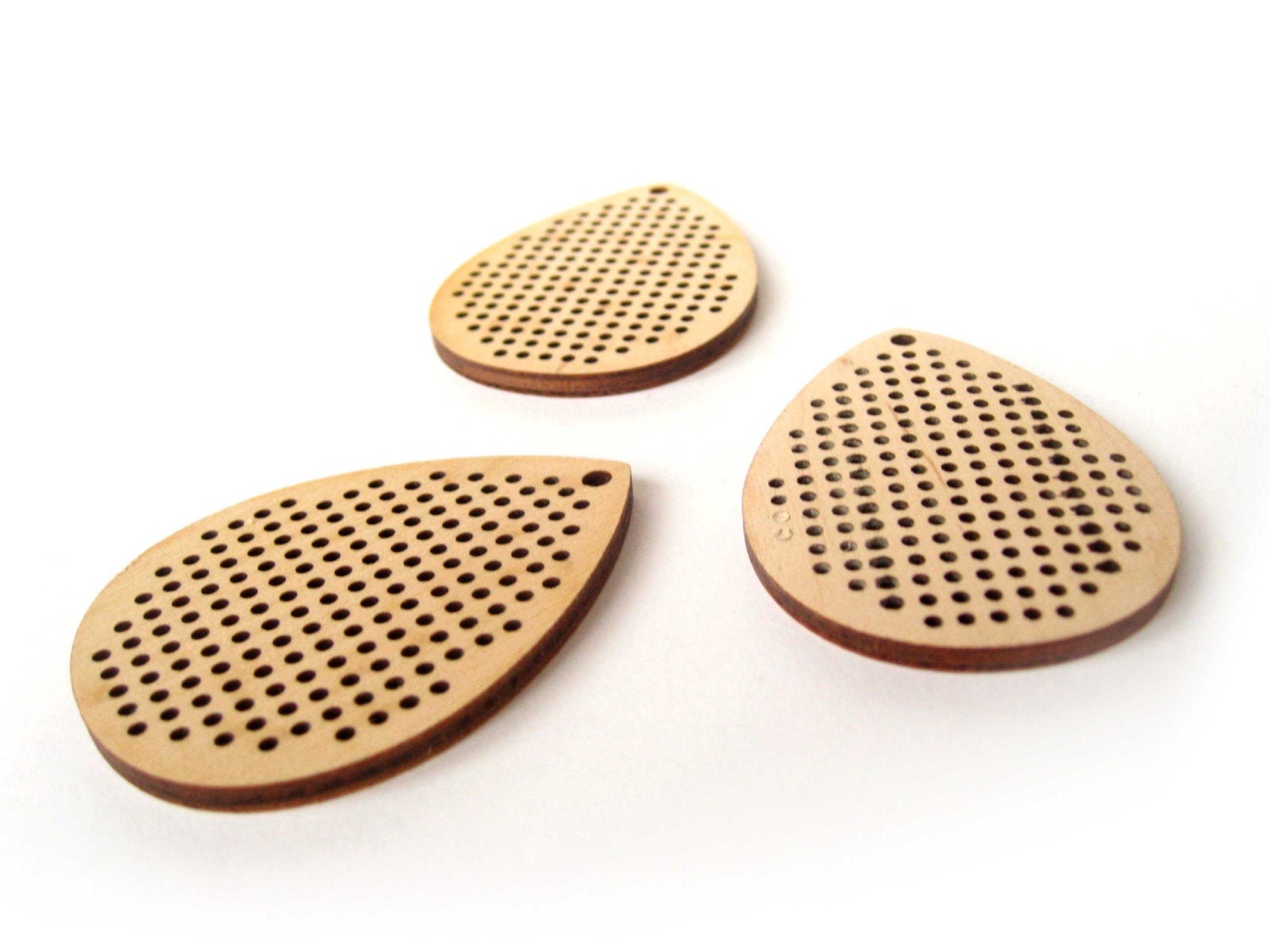 Drop Wooden Cross Stitch Blank. Cross Stitch Jewelry. Laser - Etsy