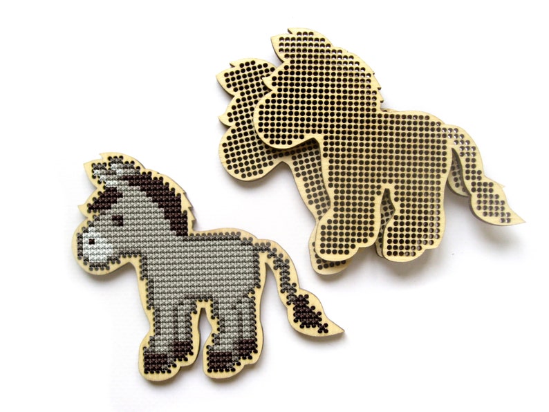 Donkey Cross Stitch Pattern, Donkey Wood Cross Stitch Pattern, Baby ...