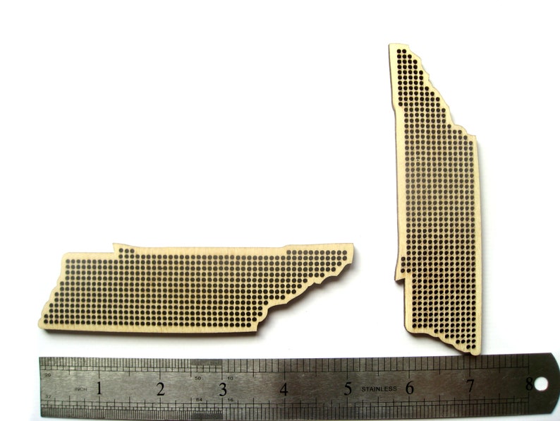 Tennessee Wooden Perforated Map. State Cross Stitch Blank. | Etsy