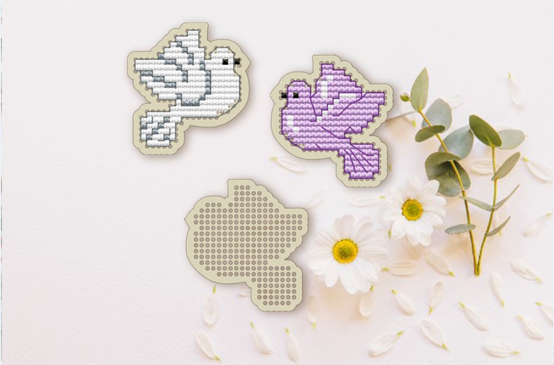 Dove Cross Stitch Wood, Bird Wooden Cross Stitch Pattern, Wood Cross ...