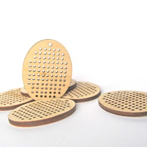 Set of 3 Wooden Oval Cross Stitch Blank. Cross Stitch Pendant. Cross ...